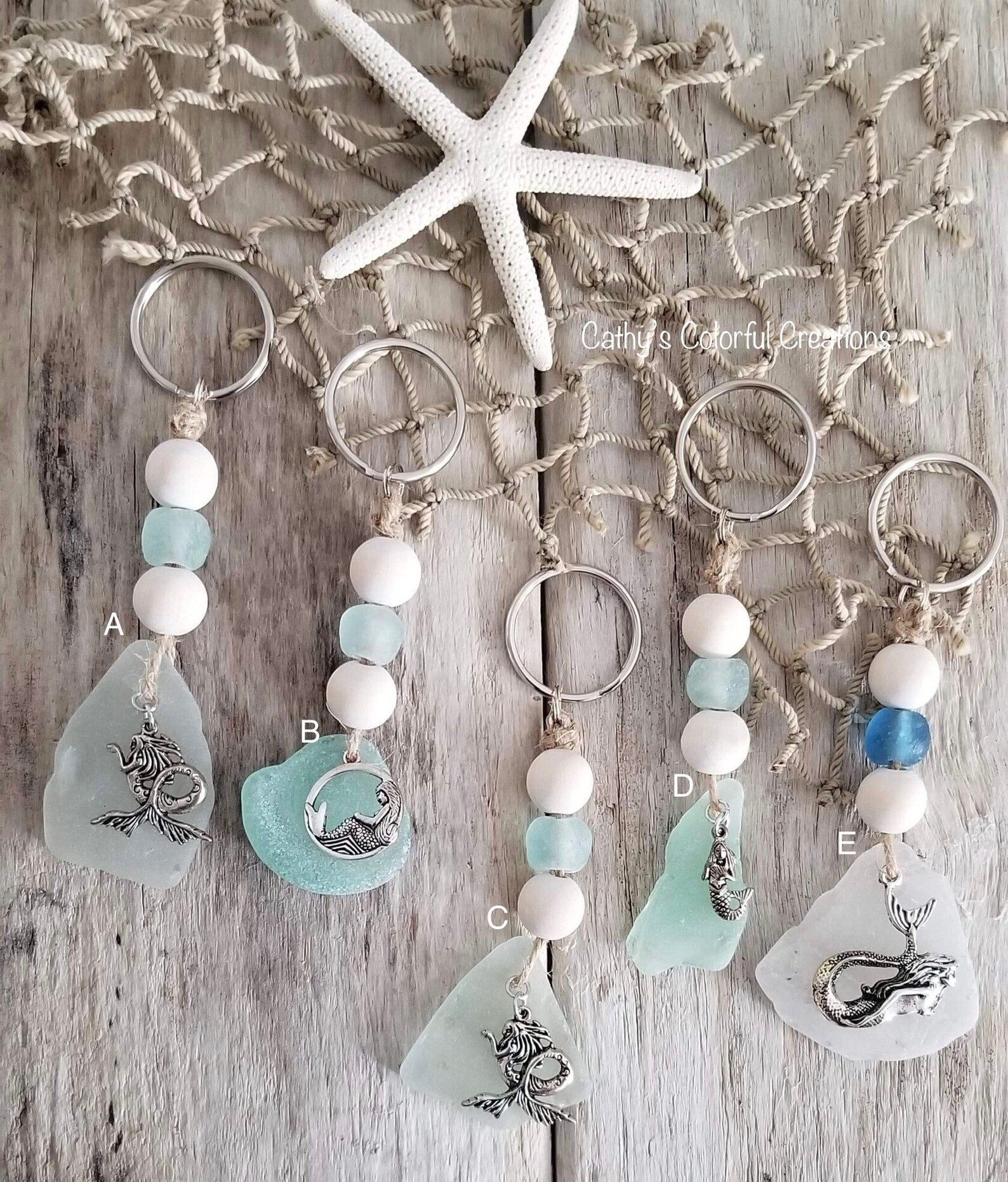 Key Chain Sea Glass Key Chain Coastal Key Chain Beach Key - Etsy