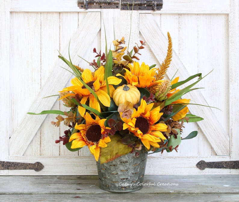 Centerpiece, Sunflower Centerpiece, Fall Centerpiece, Fall Decor ...