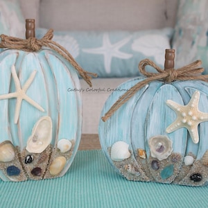 Pumpkins, Coastal Pumpkins, Beach Pumpkins, Coastal Fall Decor, Beach ...