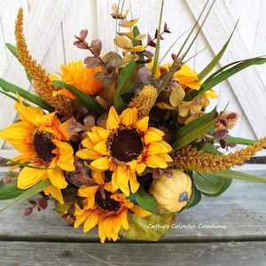 Centerpiece, Sunflower Centerpiece, Fall Centerpiece, Fall Decor ...