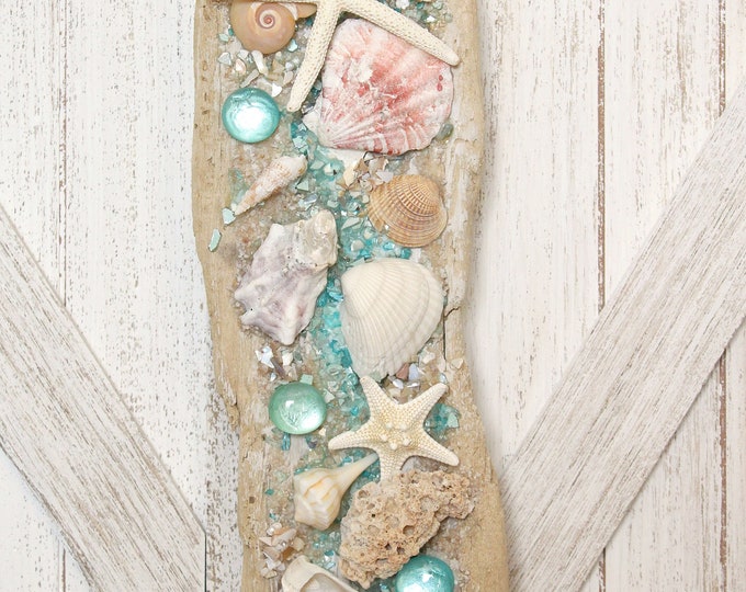 Driftwood, Driftwood Art, Driftwood Decor, Driftwood Shell Art, Shell ...