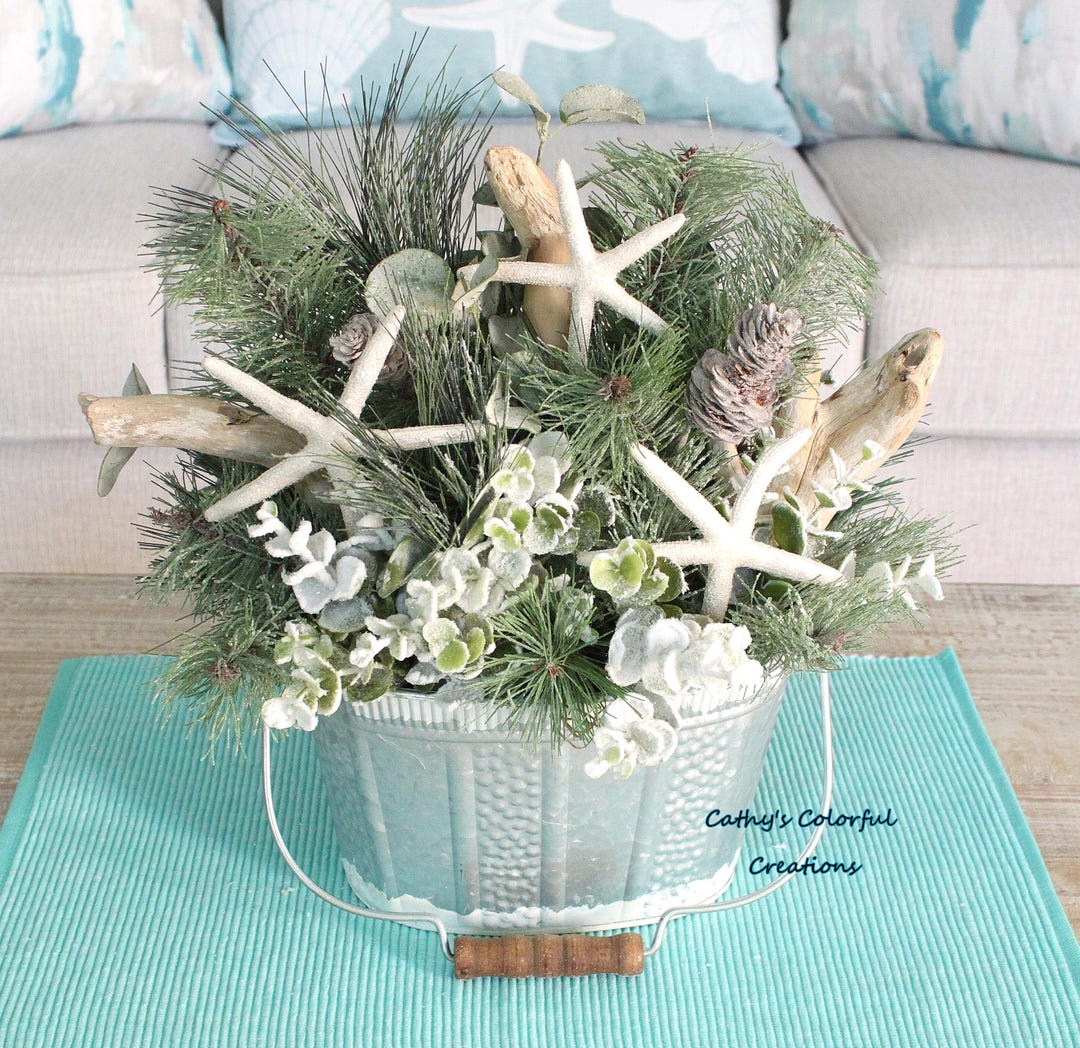 Christmas Centerpiece, Coastal Christmas, Driftwood, Coastal ...