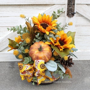 Centerpiece, Sunflower Centerpiece, Fall Centerpiece, Fall Decor ...