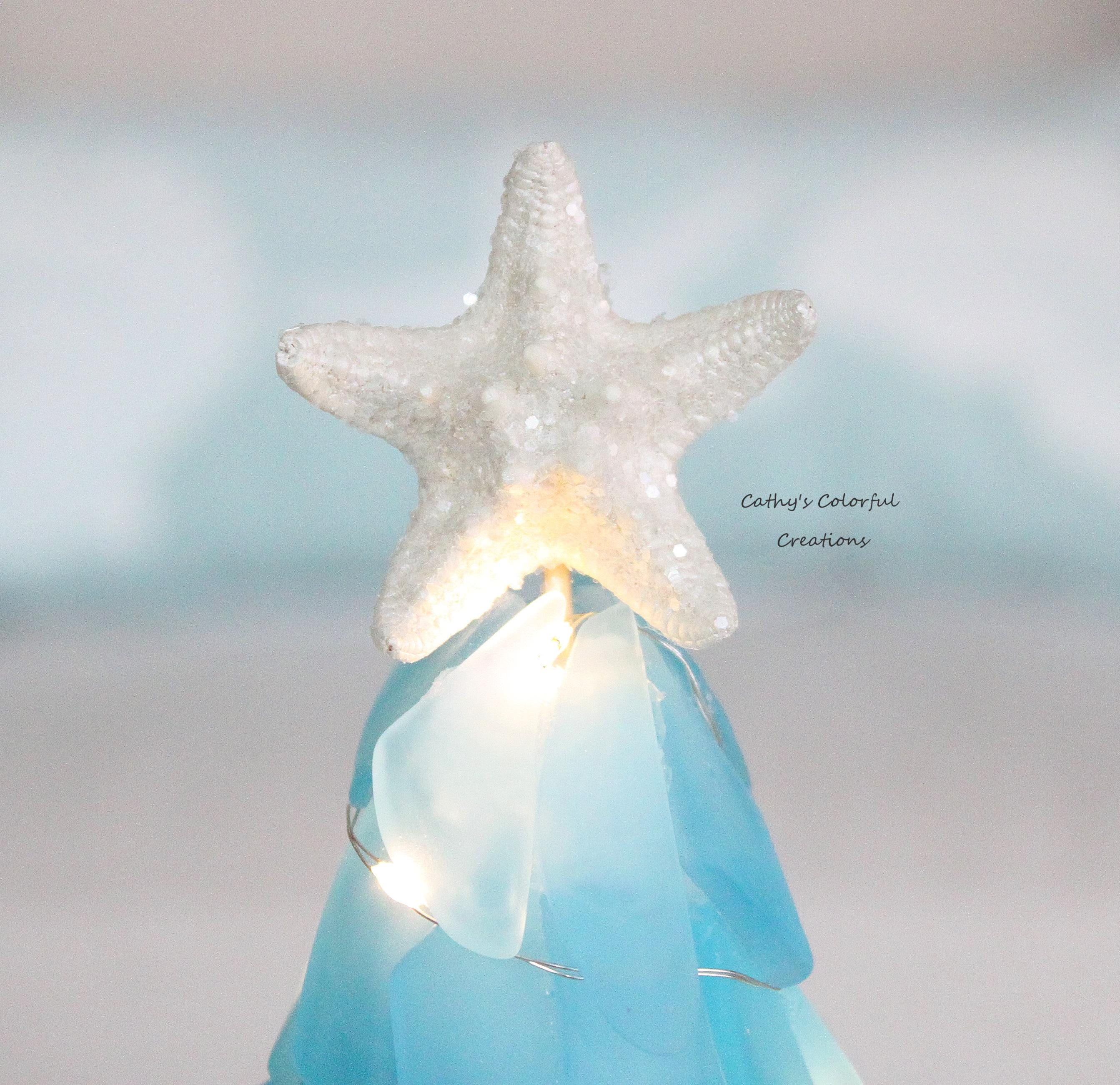 Glass Tree, Sea Glass Tree, Recycled Glass Tree, Tumbled Glass, Tumbled ...