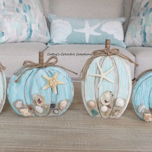 Pumpkins, Coastal Pumpkins, Beach Pumpkins, Coastal Fall Decor, Beach ...