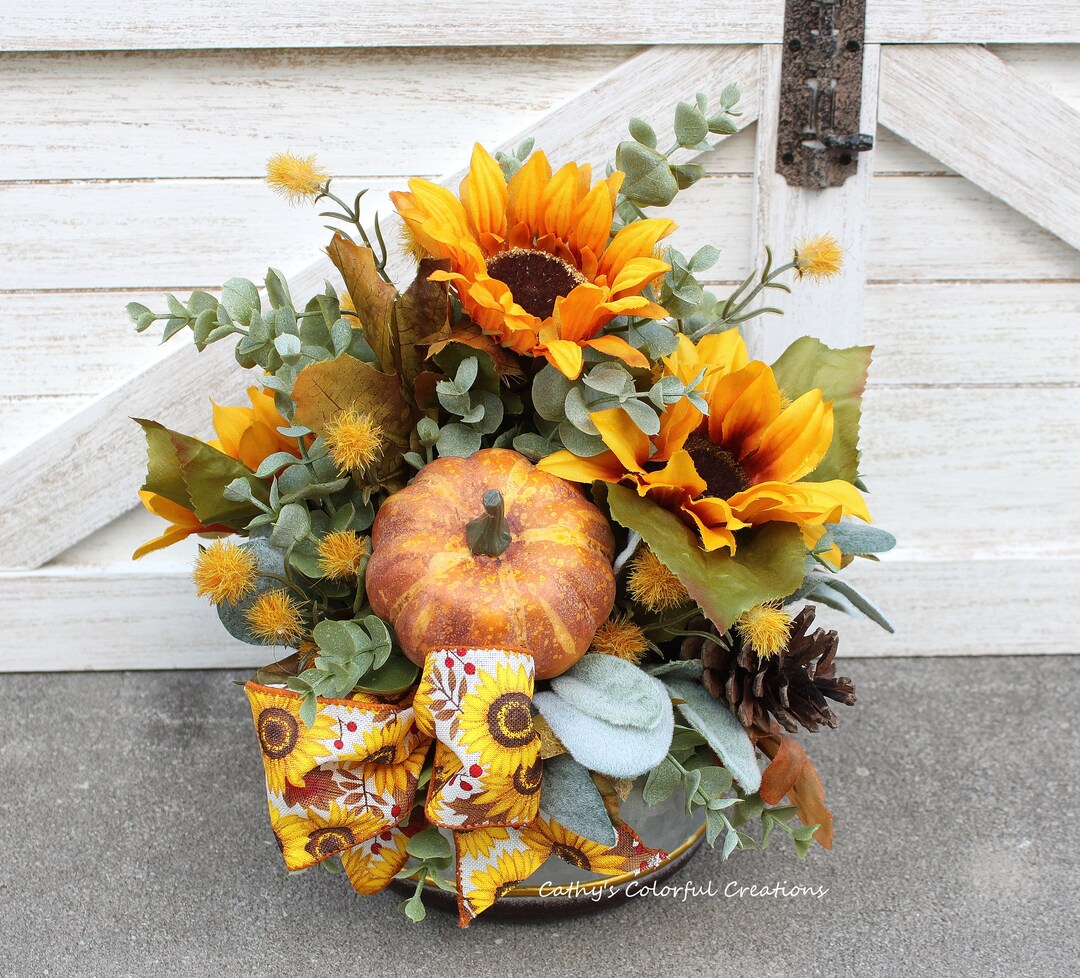 Centerpiece, Sunflower Centerpiece, Fall Centerpiece, Fall Decor ...