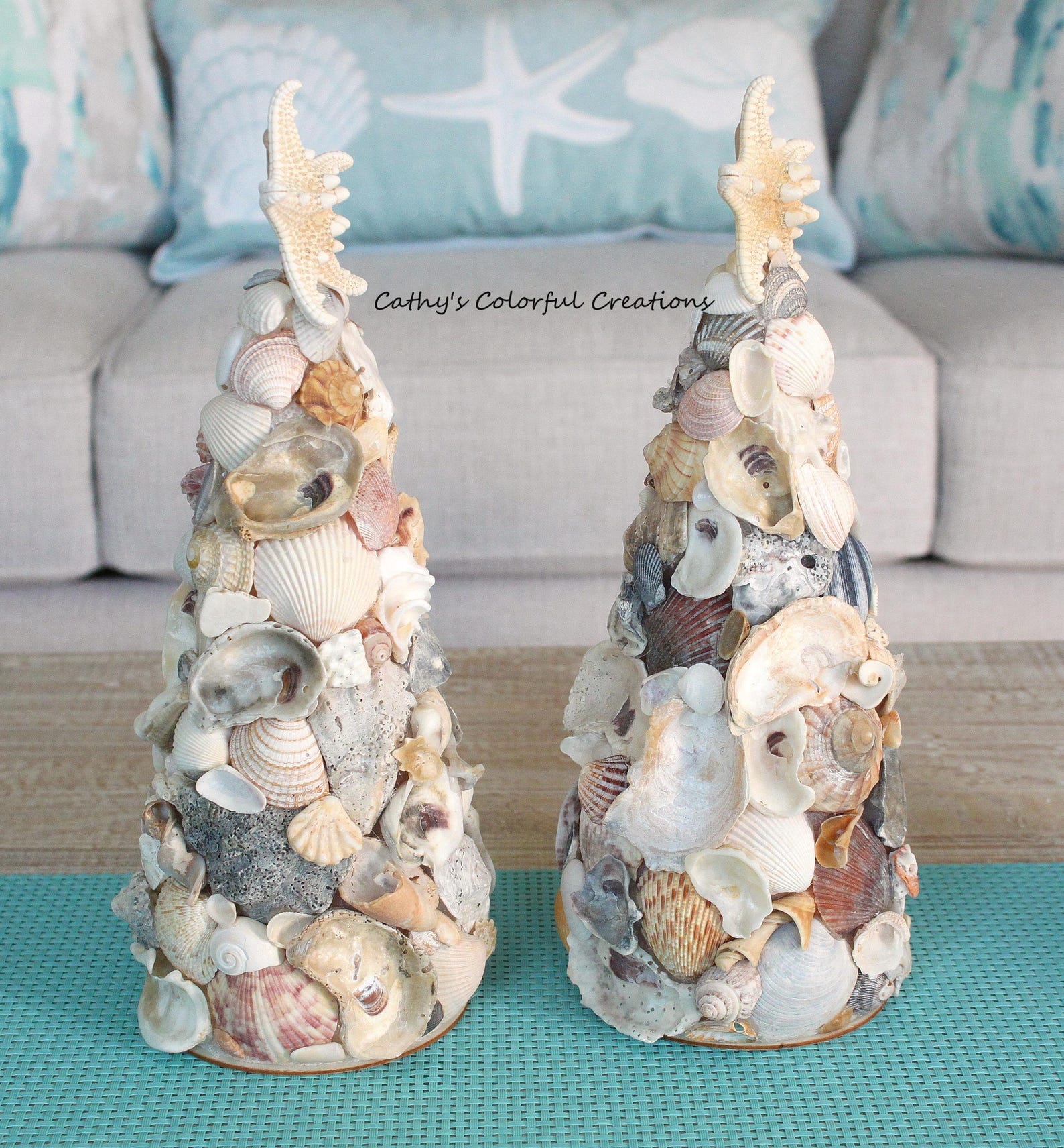 Shell Tree, Shell Christmas Tree, Christmas Tree, Christmas Decor ...