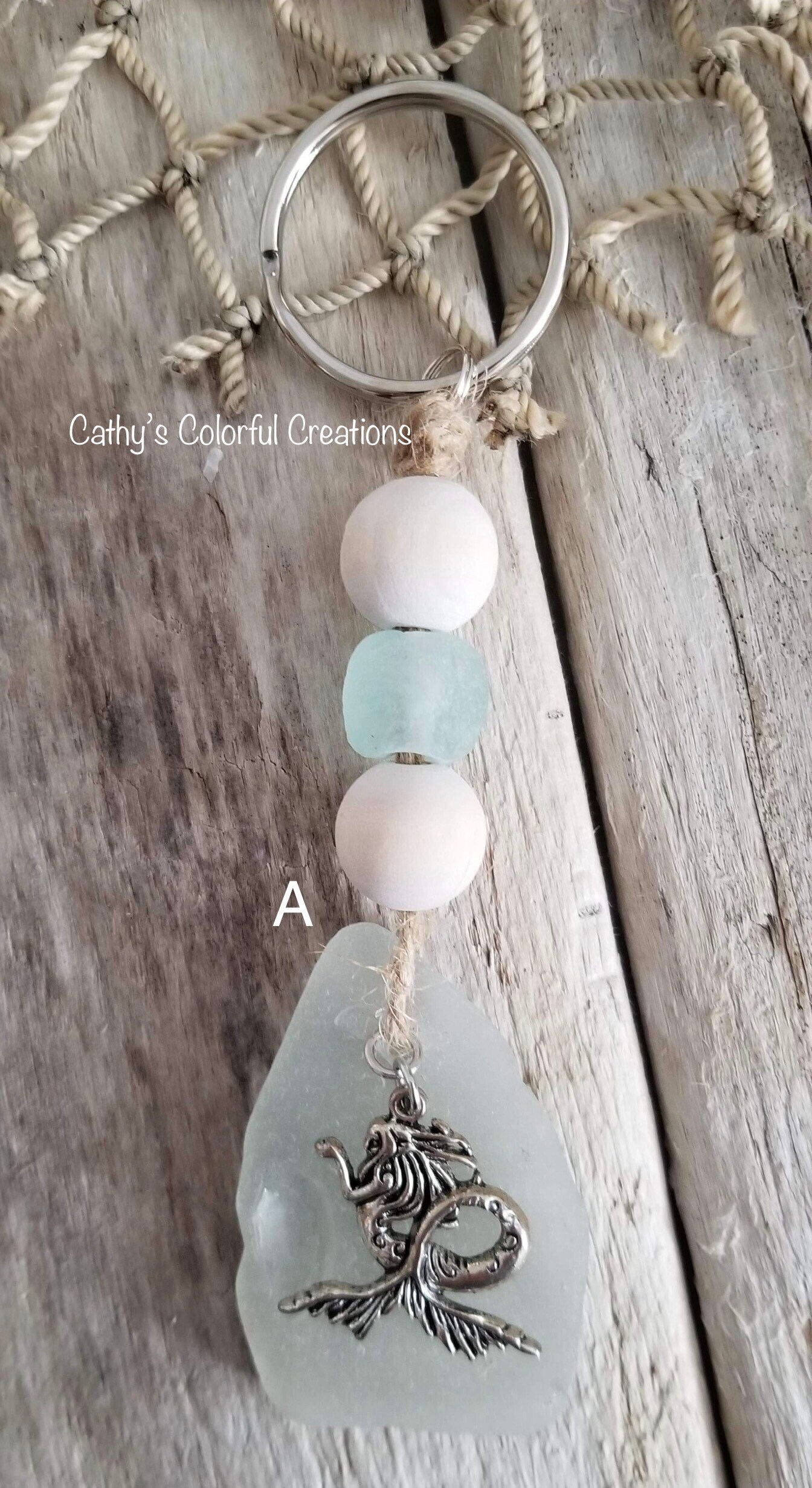 Key Chain Sea Glass Key Chain Coastal Key Chain Beach Key | Etsy