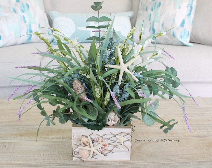 Coastal Centerpiece, Beach Centerpiece, Coastal Table, Coastal Decor ...