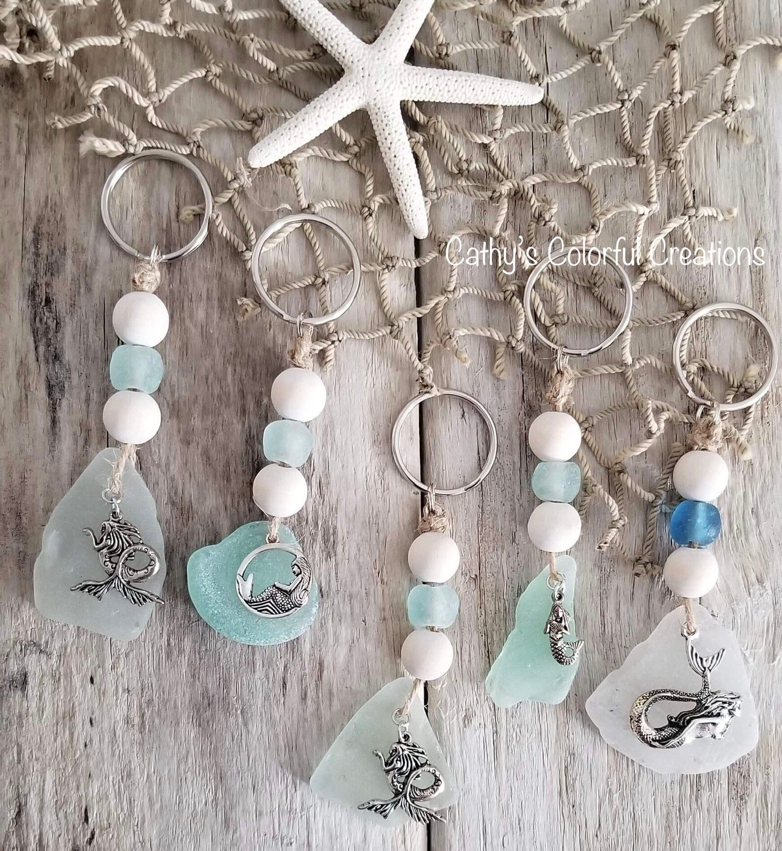 Key Chain Sea Glass Key Chain Coastal Key Chain Beach Key - Etsy