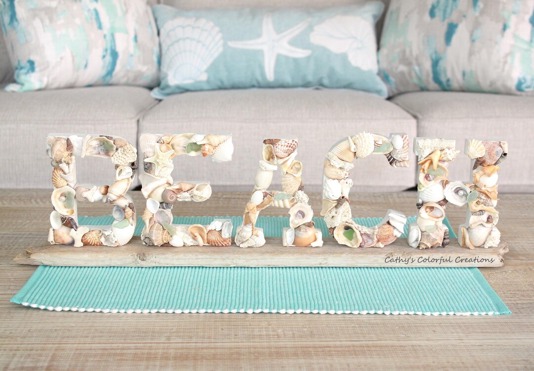 Beach, Beach Letters, Beach Shell Letters, Shell Letters, Beach Word ...