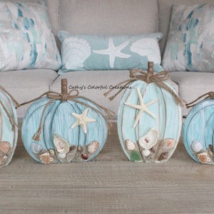 Pumpkins, Coastal Pumpkins, Beach Pumpkins, Coastal Fall Decor, Beach ...