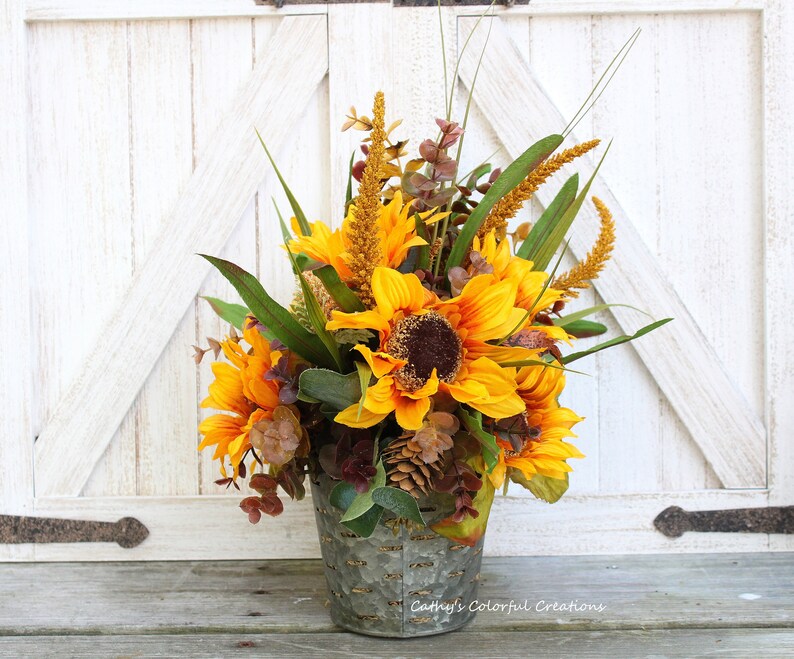 Centerpiece, Sunflower Centerpiece, Fall Centerpiece, Fall Decor ...
