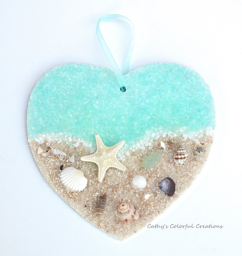 Beach Heart Beach Decor Beach Scape Coastal Heart Coastal - Etsy