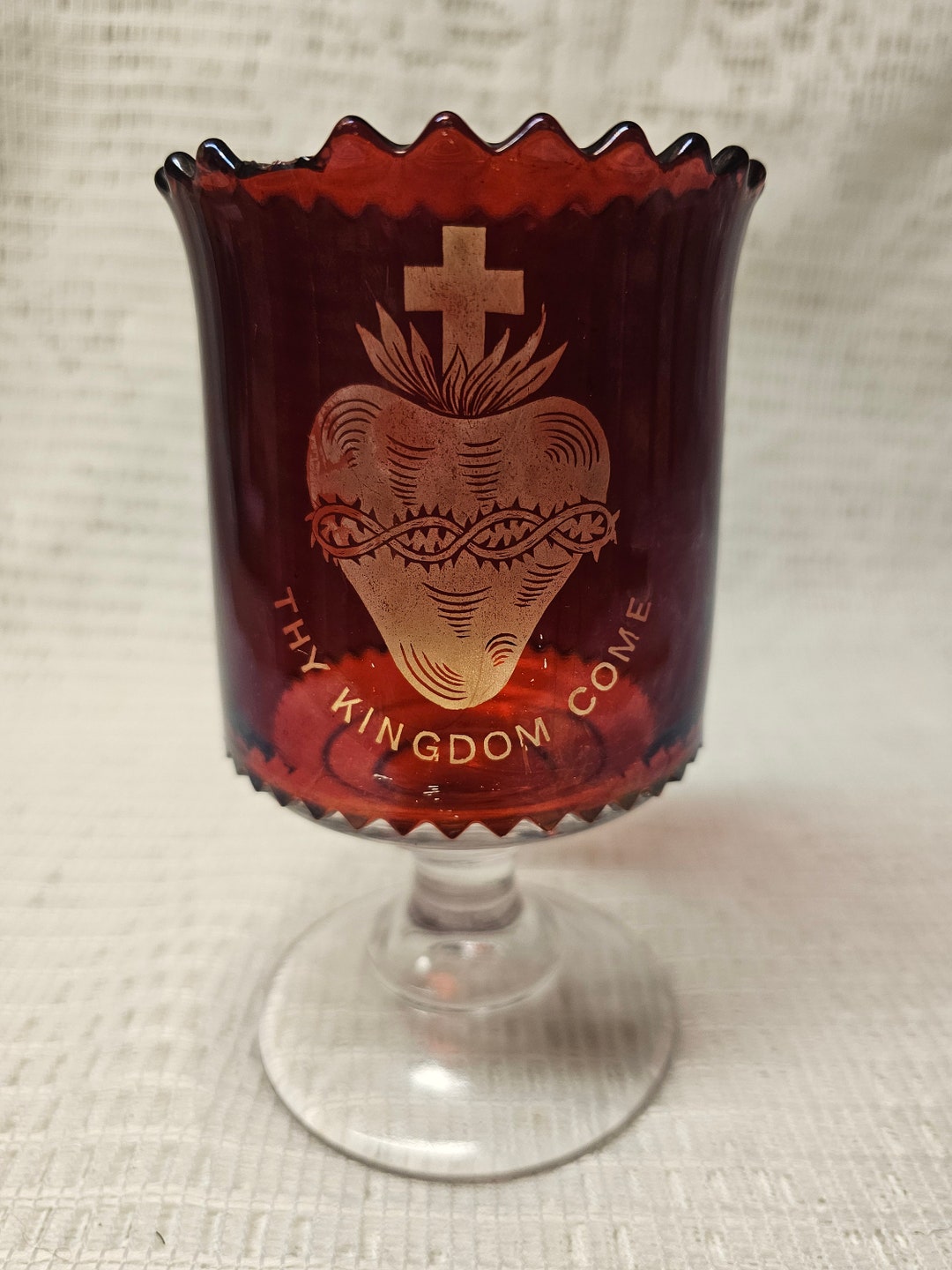 Vintage Ruby Communion Glass Chalice - Etsy
