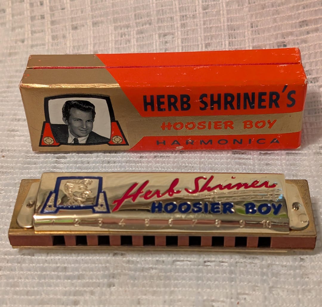 Herb Shriners Hoosier Boy Harmonica, Vintage - Etsy