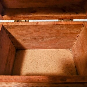 Vintage Owl Woodshop Wooden Index Box, File Card Storage Box W/dovetail ...