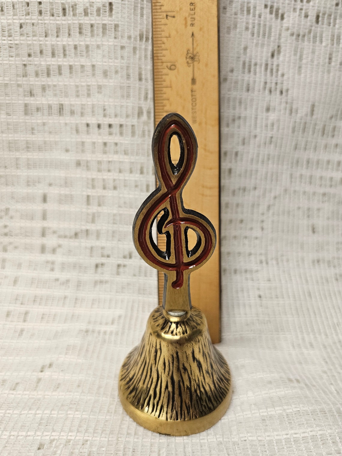 Vintage Brass Treble Clef Bell - Etsy