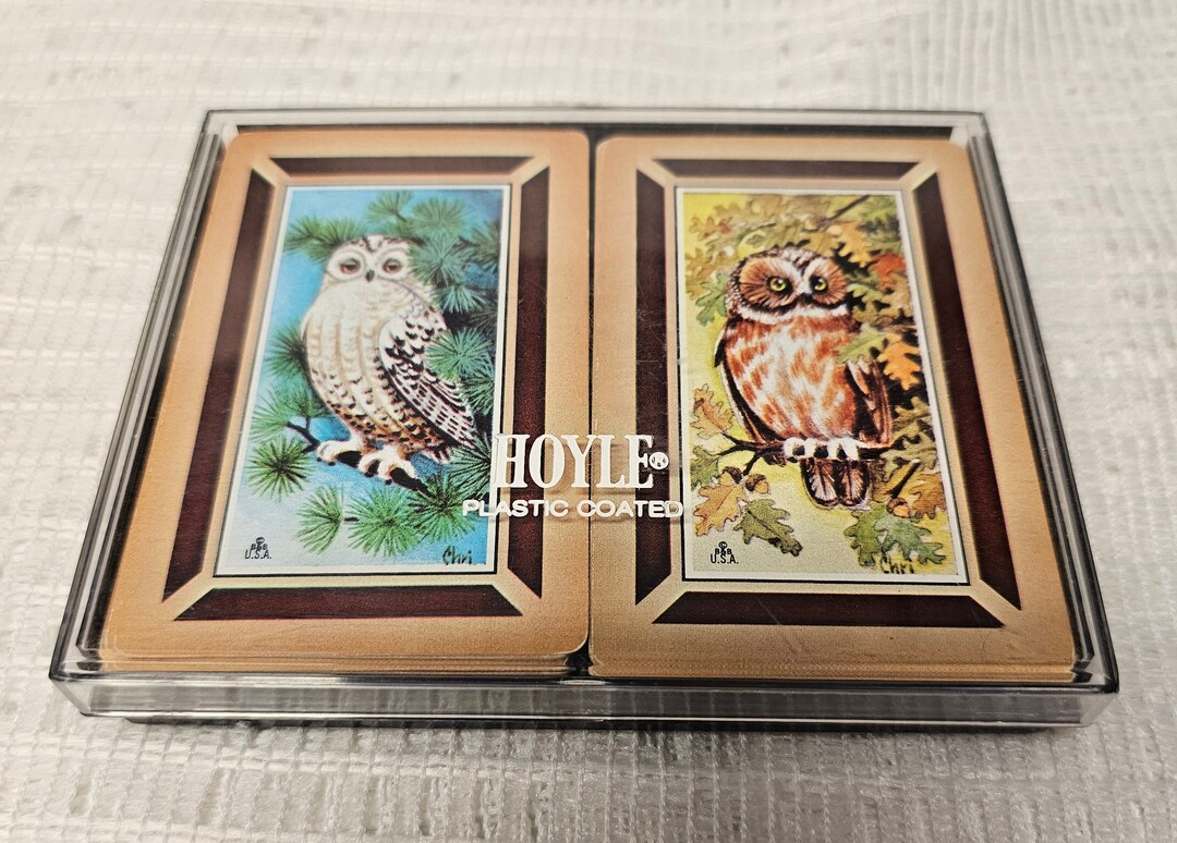 Vintage Hoyle Owl Playing Cards Set - Etsy