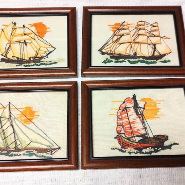 Needlepoint Ship - Etsy