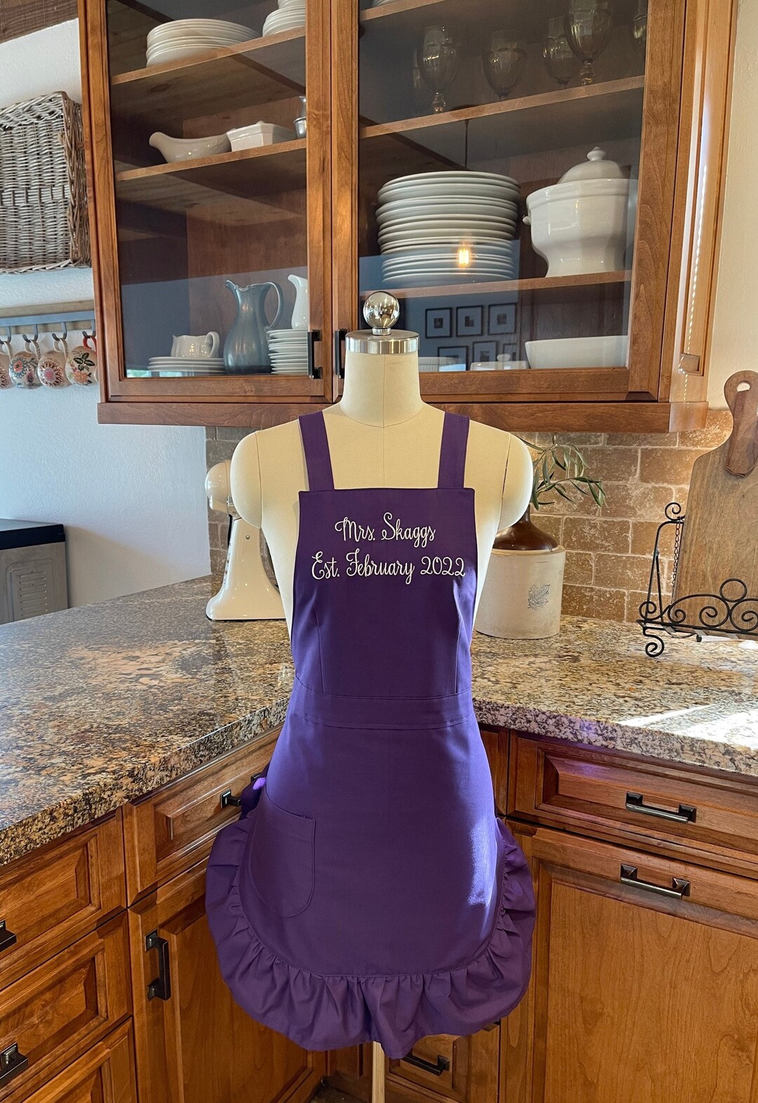 Handmade Personalized Apron, Bride, Wedding Apron, Bride Apron, Women’s ...