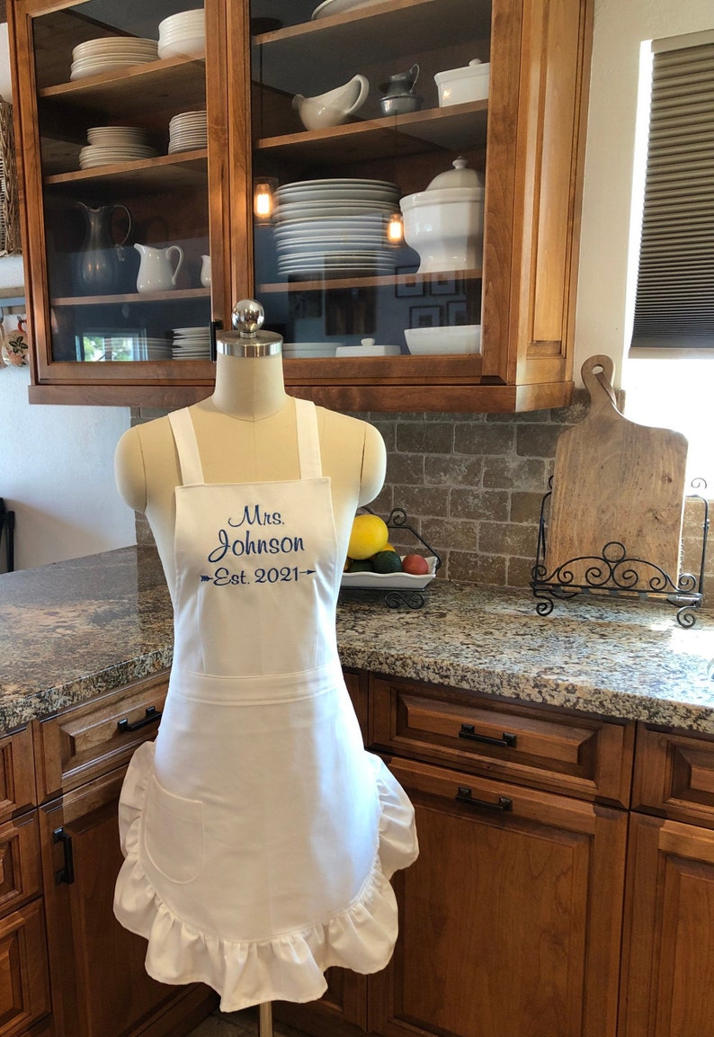 Handmade Personalized Apron Bride Wedding Apron Bride | Etsy