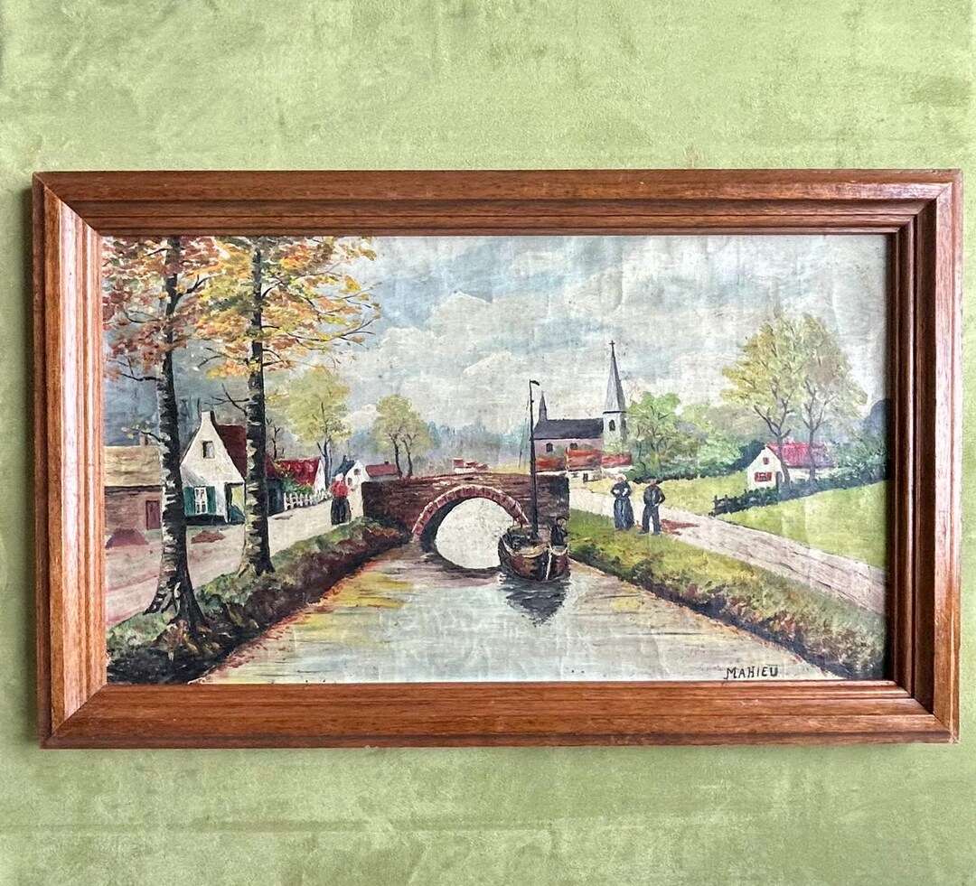 1940s Belgian Master Andre Mahieu (1904-1979) Oil Painting on Canvas ...