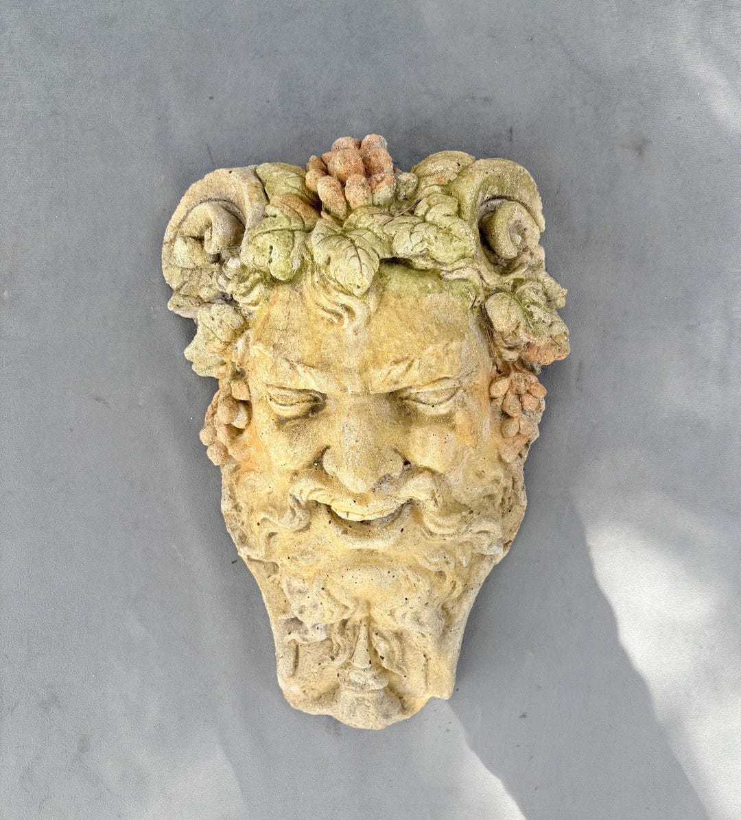1700s French Fountain Grotesque Satyr Faun Head Antique Stoneware ...