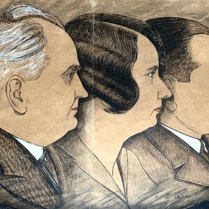 1930s French Rationalism Art Deco Ink /white Gouache Drawing on Paper ...