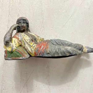 1800s French Orientalism Hand Painted Regulus Statue. - Etsy