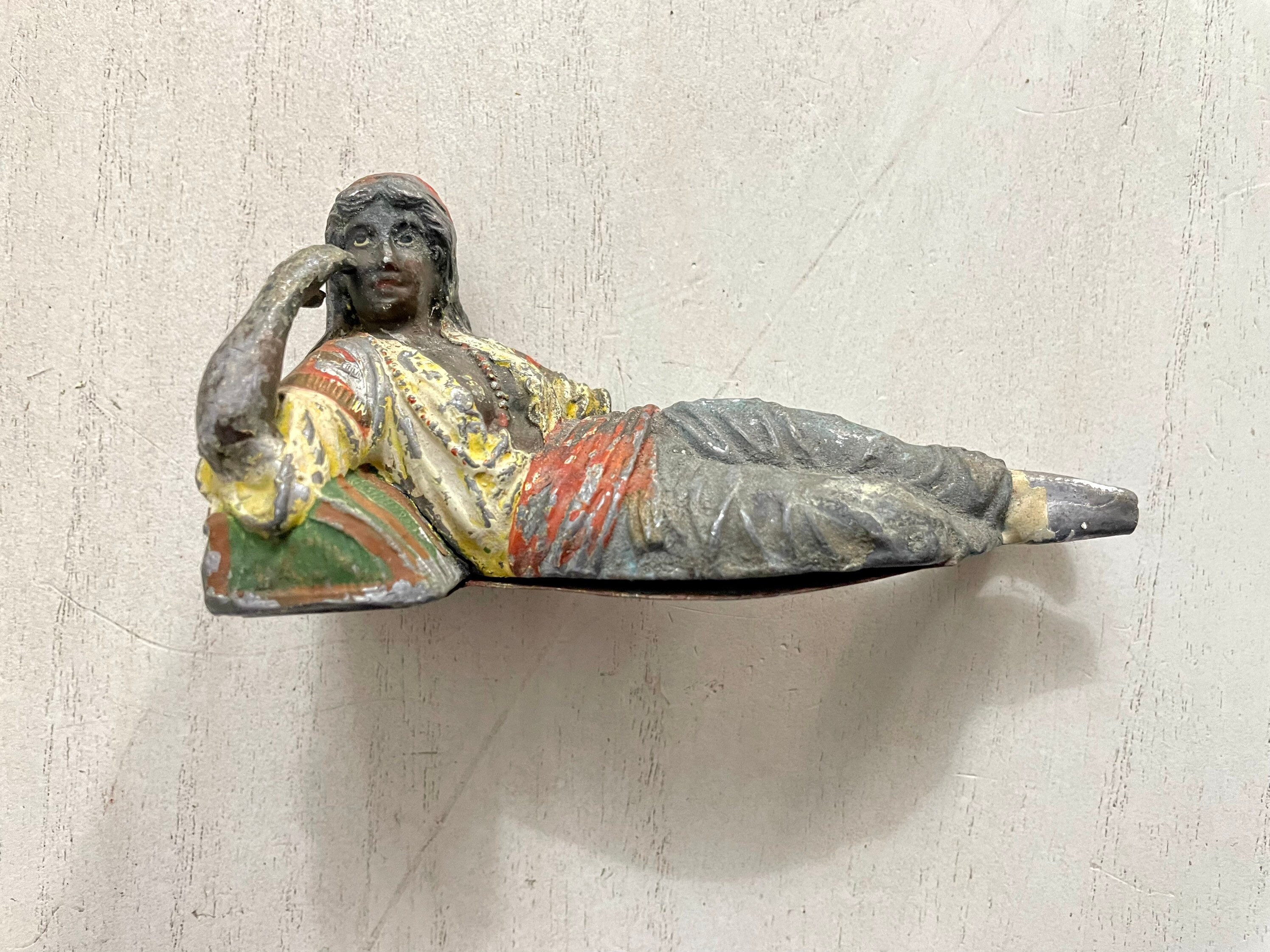 1800s French Orientalism Hand Painted Regulus Statue. - Etsy