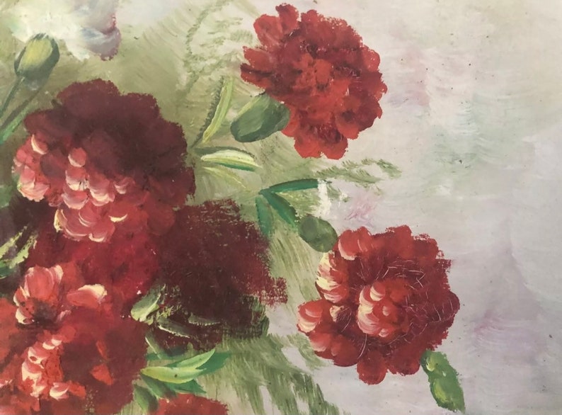 1940s French Shabby Chic Oil Painting on Panel | Etsy