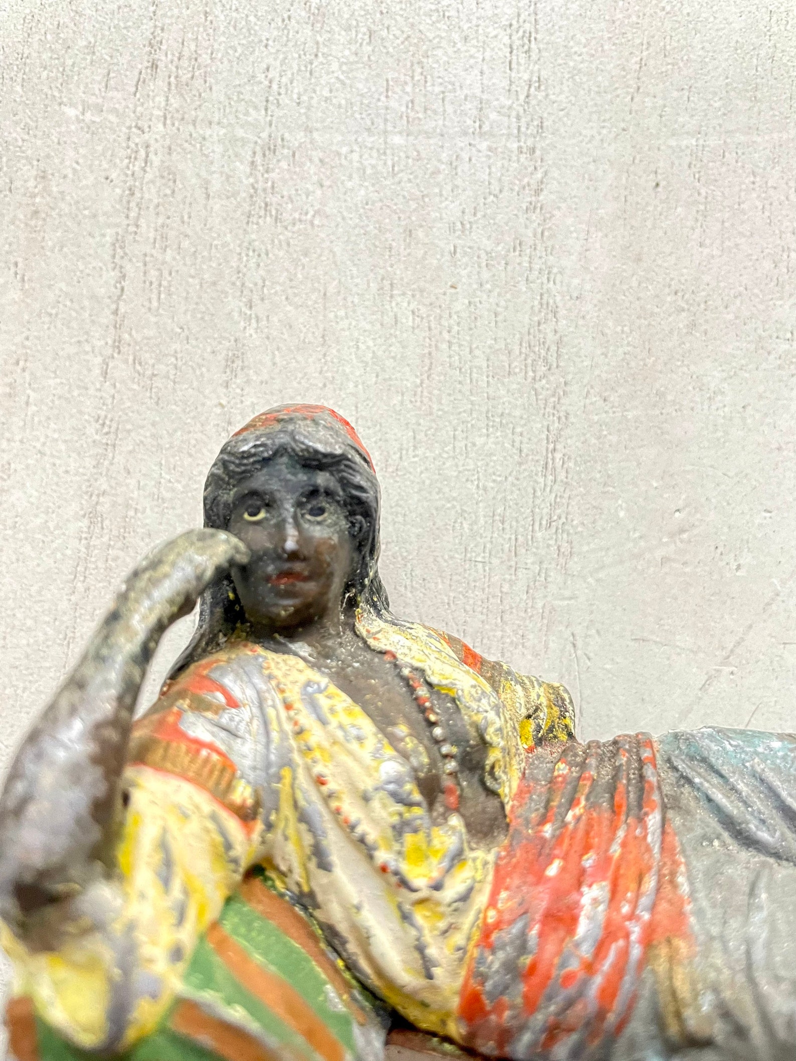 1800s French Orientalism Hand Painted Regulus Statue. | Etsy