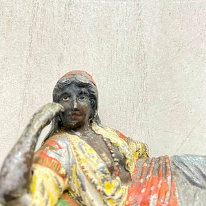 1800s French Orientalism Hand Painted Regulus Statue. - Etsy