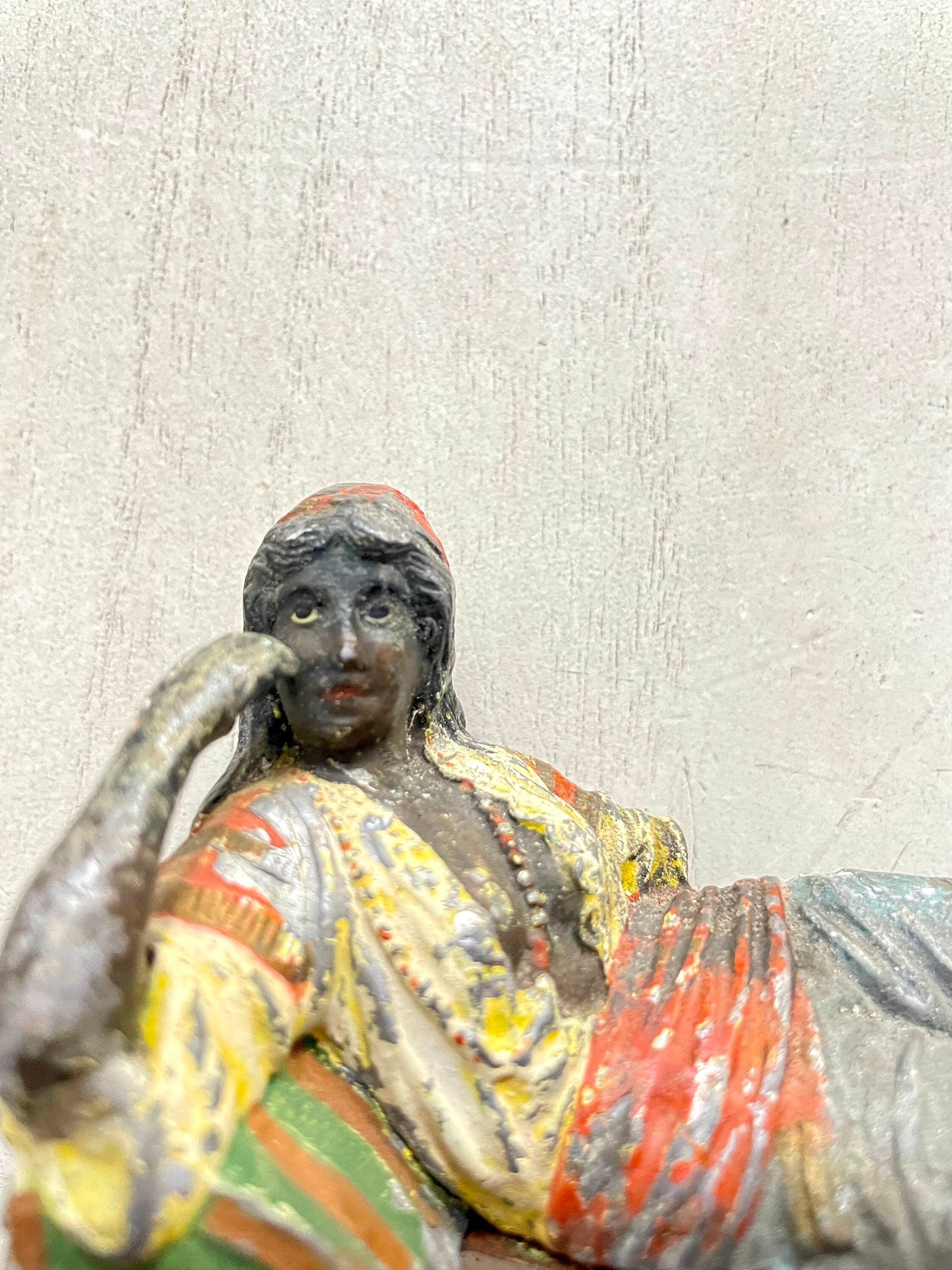 1800s French Orientalism Hand Painted Regulus Statue. - Etsy