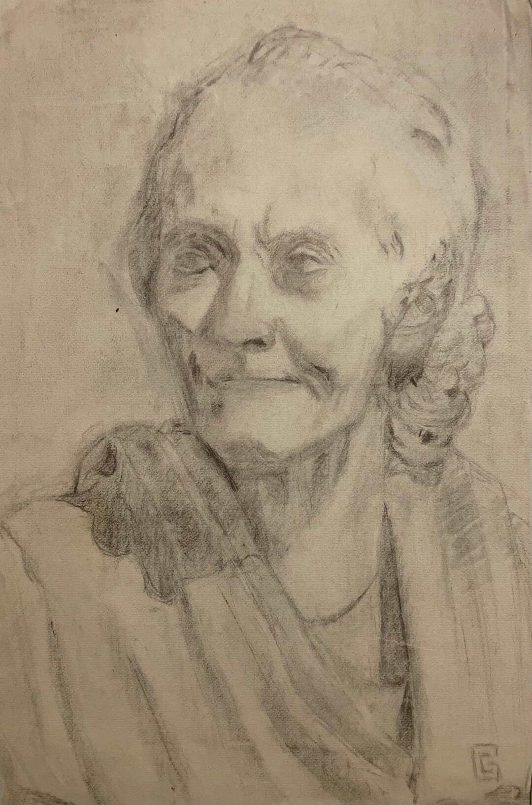 1890s French Graphite Drawing on Paper. Portrait of Old Man. - Etsy