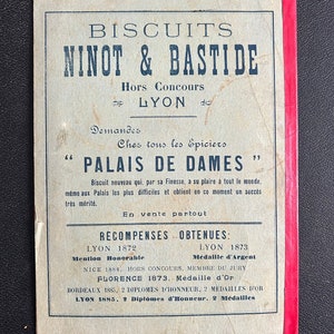 1900 French Shabby Chic Advertising Original Year 1900 Calendar on ...