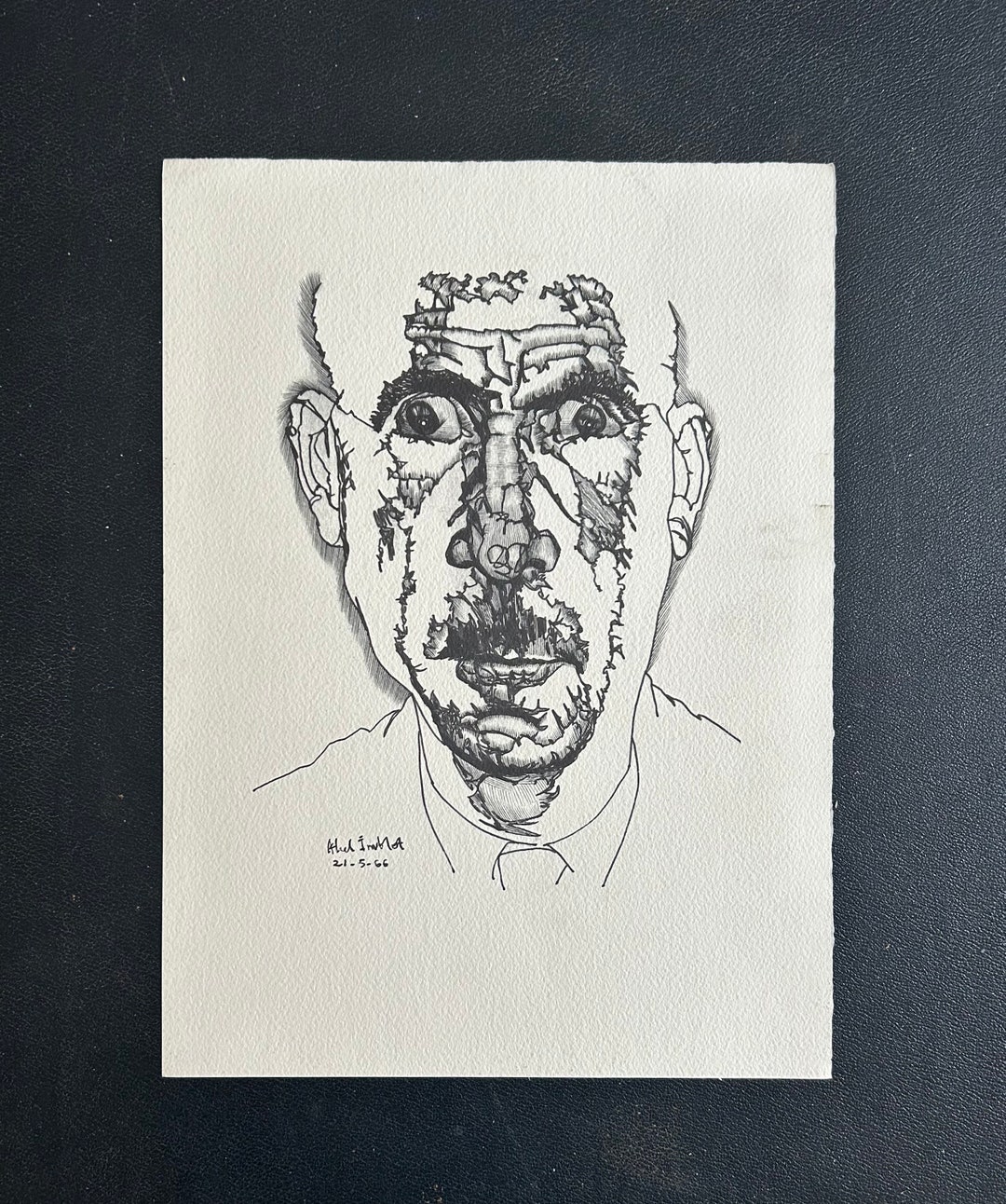 1960s French Listed Illustrator Abel Imblot (1901-1972) Black Ink ...