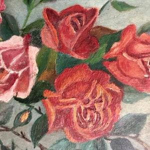 1910s French Shabby Chic Oil Painting on Wood - Etsy