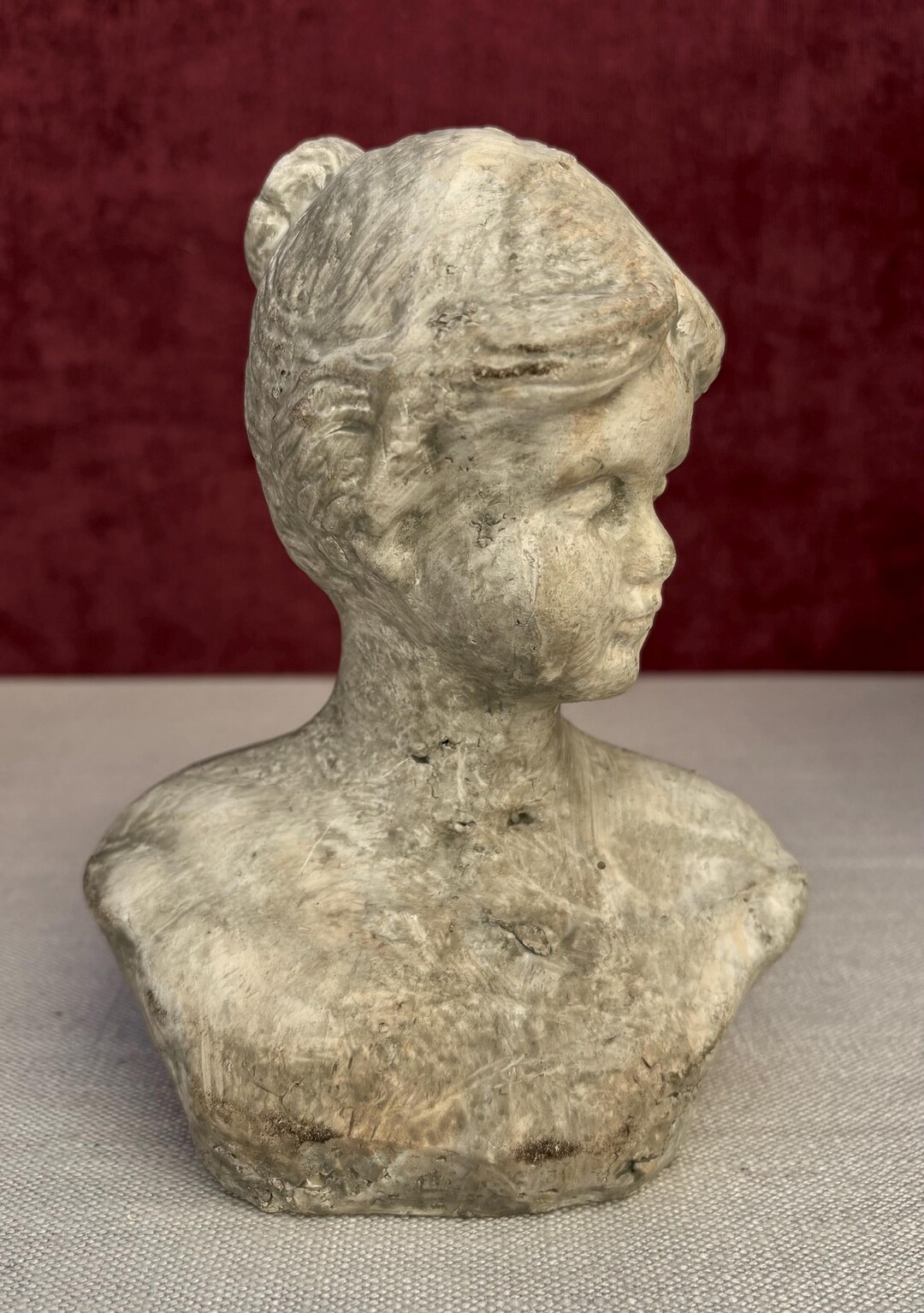 1890s Italian Antique Stair Knob Statues Torso of Woman. Stoneware ...