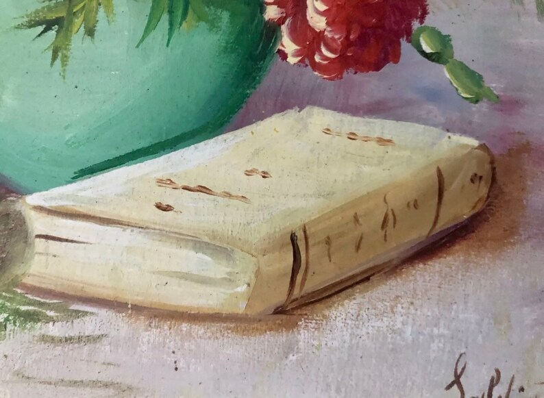 1940s French Shabby Chic Oil Painting on Panel | Etsy