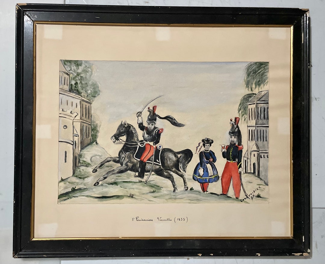 1970s French Vintage Illustration Art Gouache Painting on - Etsy