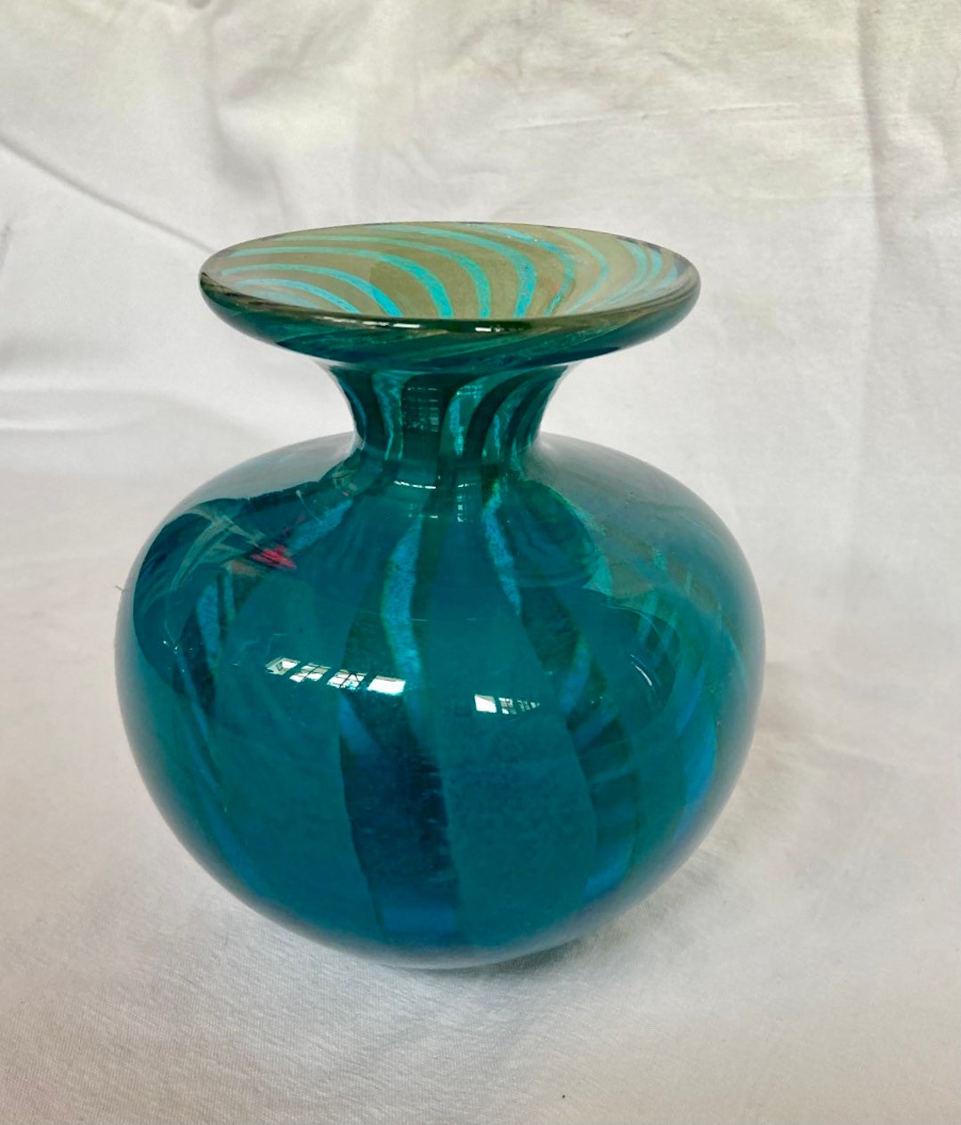 1980s Maltese Vintage Real Ming Mdina Glass Vase by Michael Harris ...
