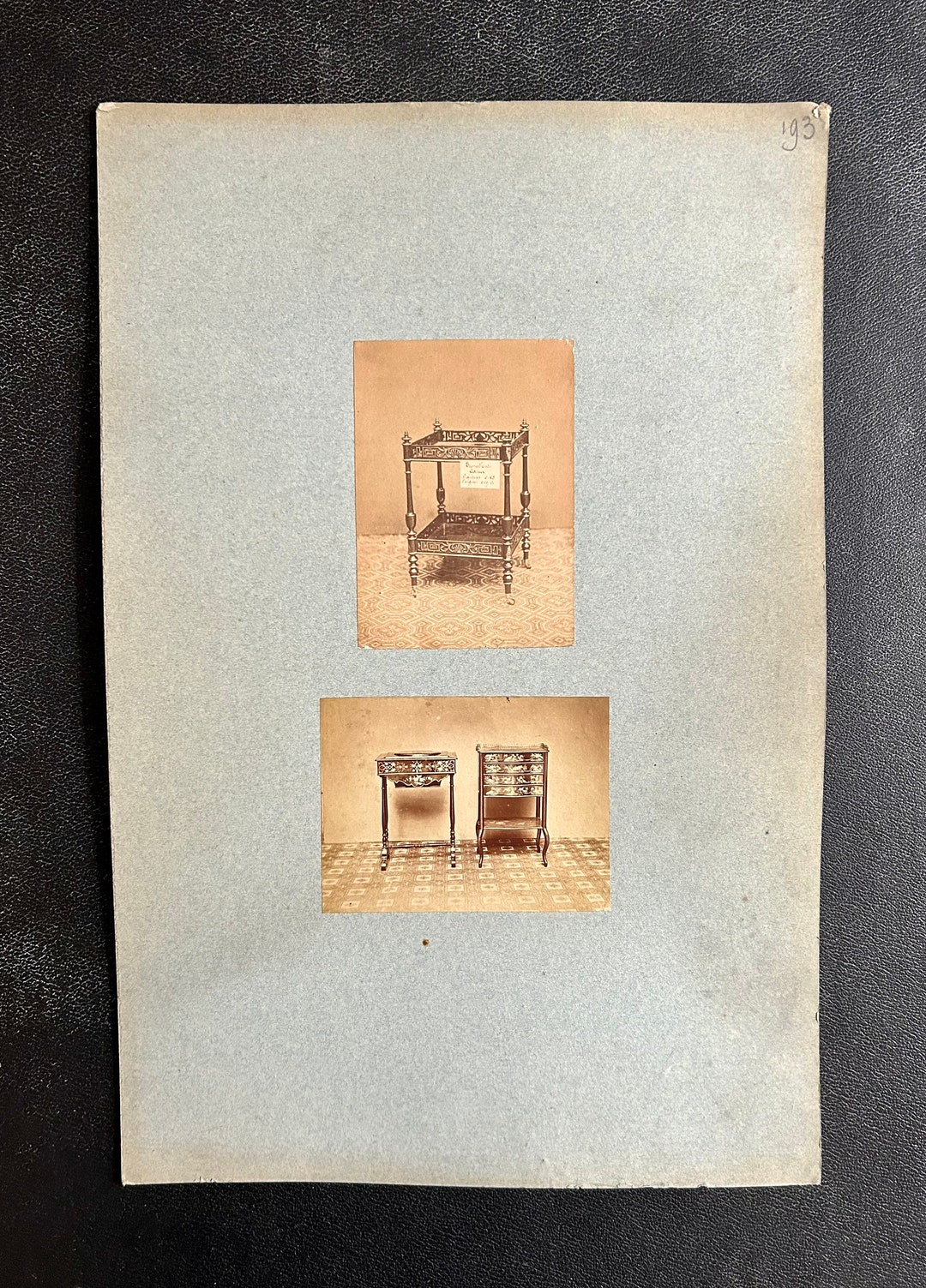 1800s French Antique Photo From Technical File of Furniture Design ...