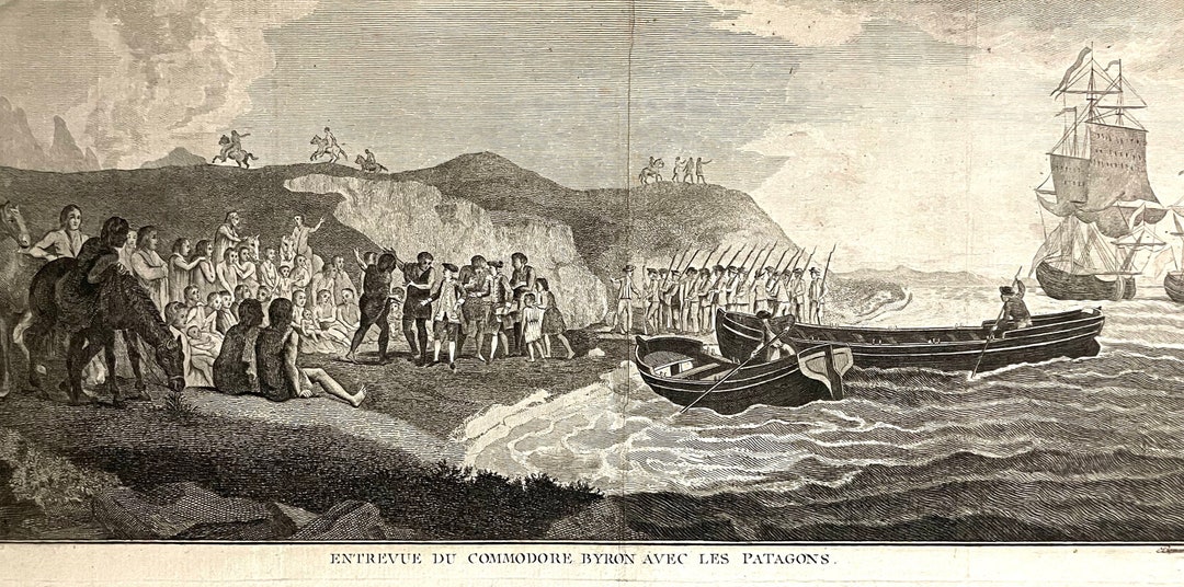 1700s French Antique Engraving on Paper. Historical. Explorers ...