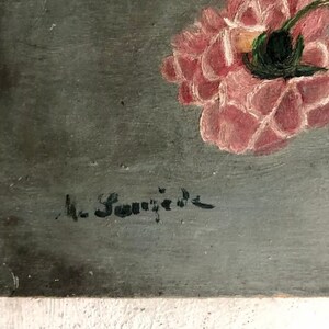 1910s French Shabby Chic Oil Painting on Wood - Etsy