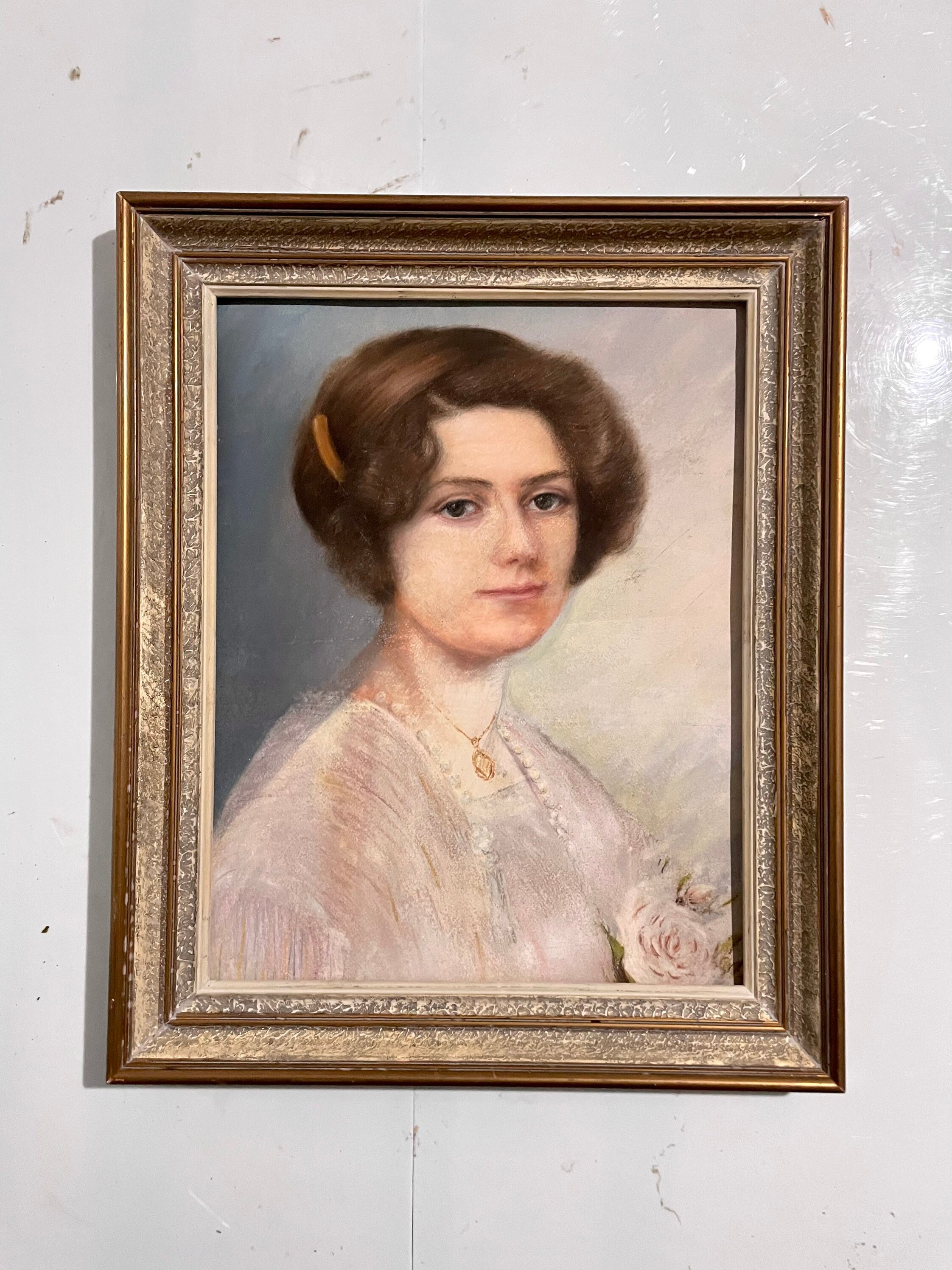 1920s French Pastel Painting on Paper. Portrait of Young - Etsy