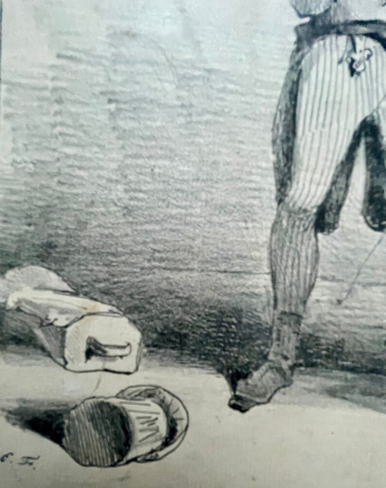 1800s British Ink/pencil on Paper. Sketch. Illustration. | Etsy