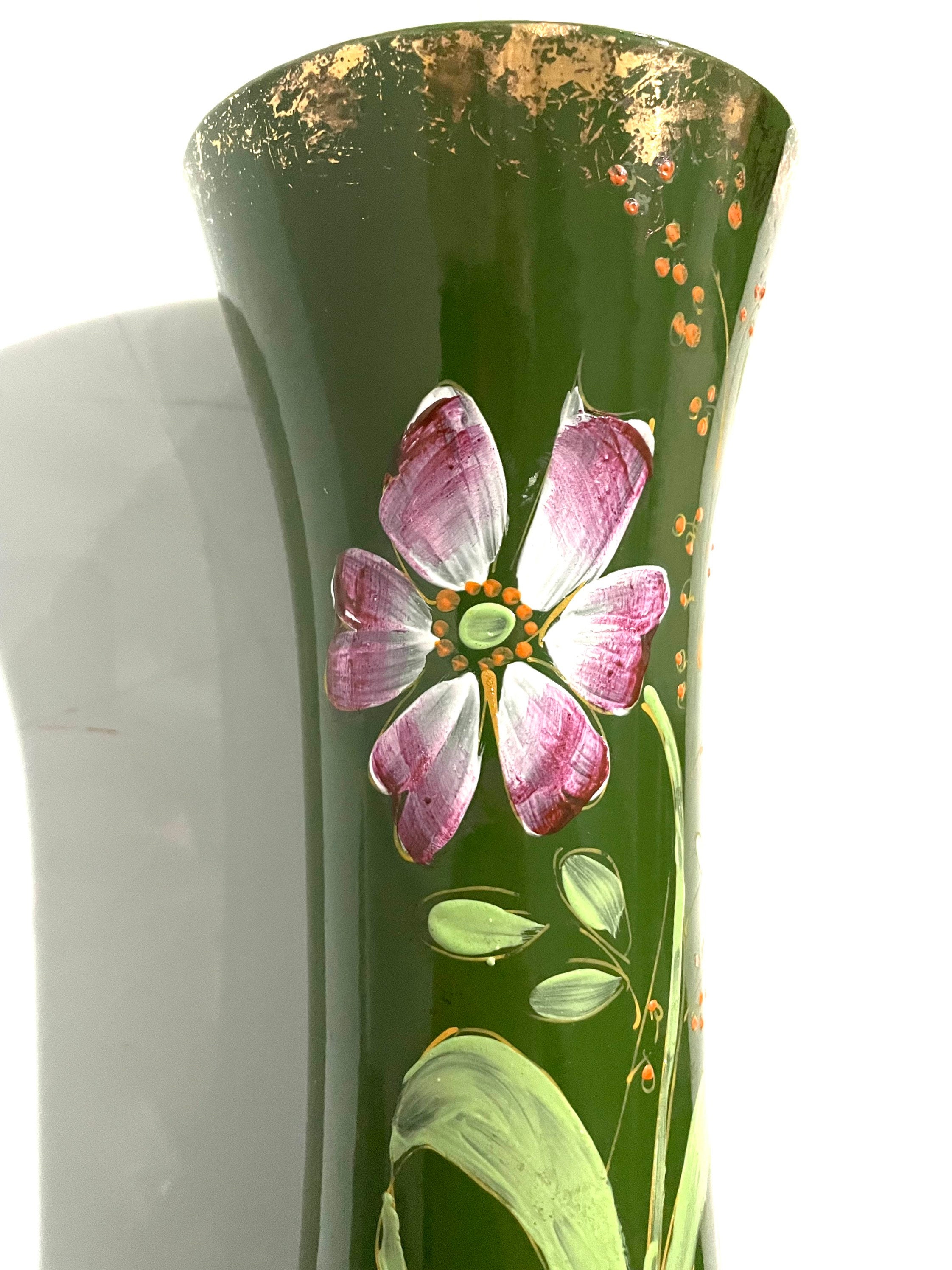 1920s French Limoges Pottery Porcelain Hand Painted Vase. Floral ...
