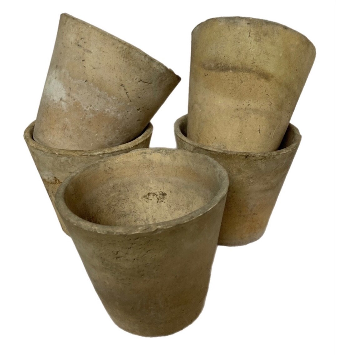 1910s French Antique Set of 5 Germination Pots for Melon of Provence ...